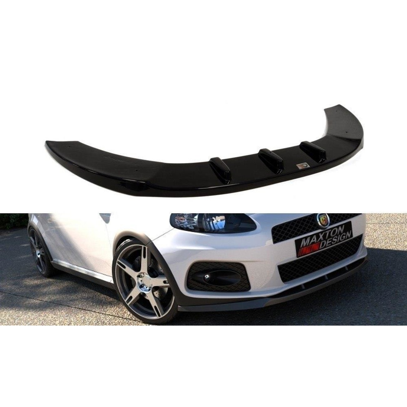 Front Ansatz V.1 fur FIAT GRANDE PUNTO ABARTH schwarz Hochglanz MAXTON DESIGN kaufen MM Concepts Online Shop fur Felgen Reifen Tuningteile