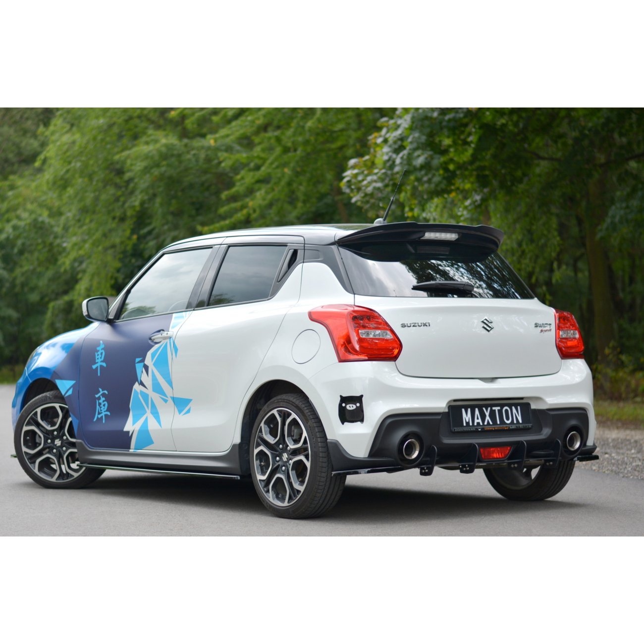 Spoiler CAP fur SUZUKI SWIFT 6 SPORT schwarz Hochglanz